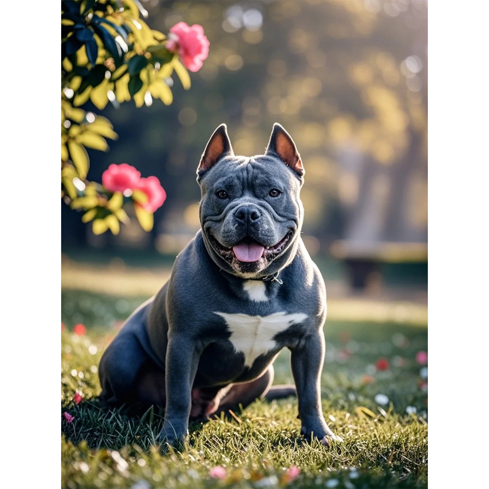 Diamond Painting Blue Staffordshire Bull Terrier 5D Diamond Art DIY ...