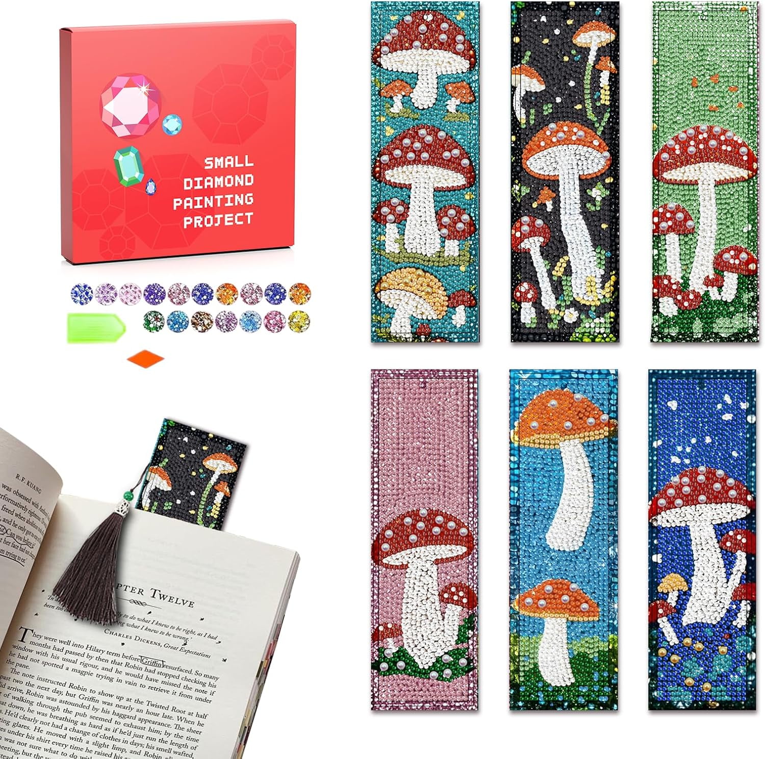 Diamond Painting Bookmark Shape Rhinestone Crystal DIY Diamond Drawing ...