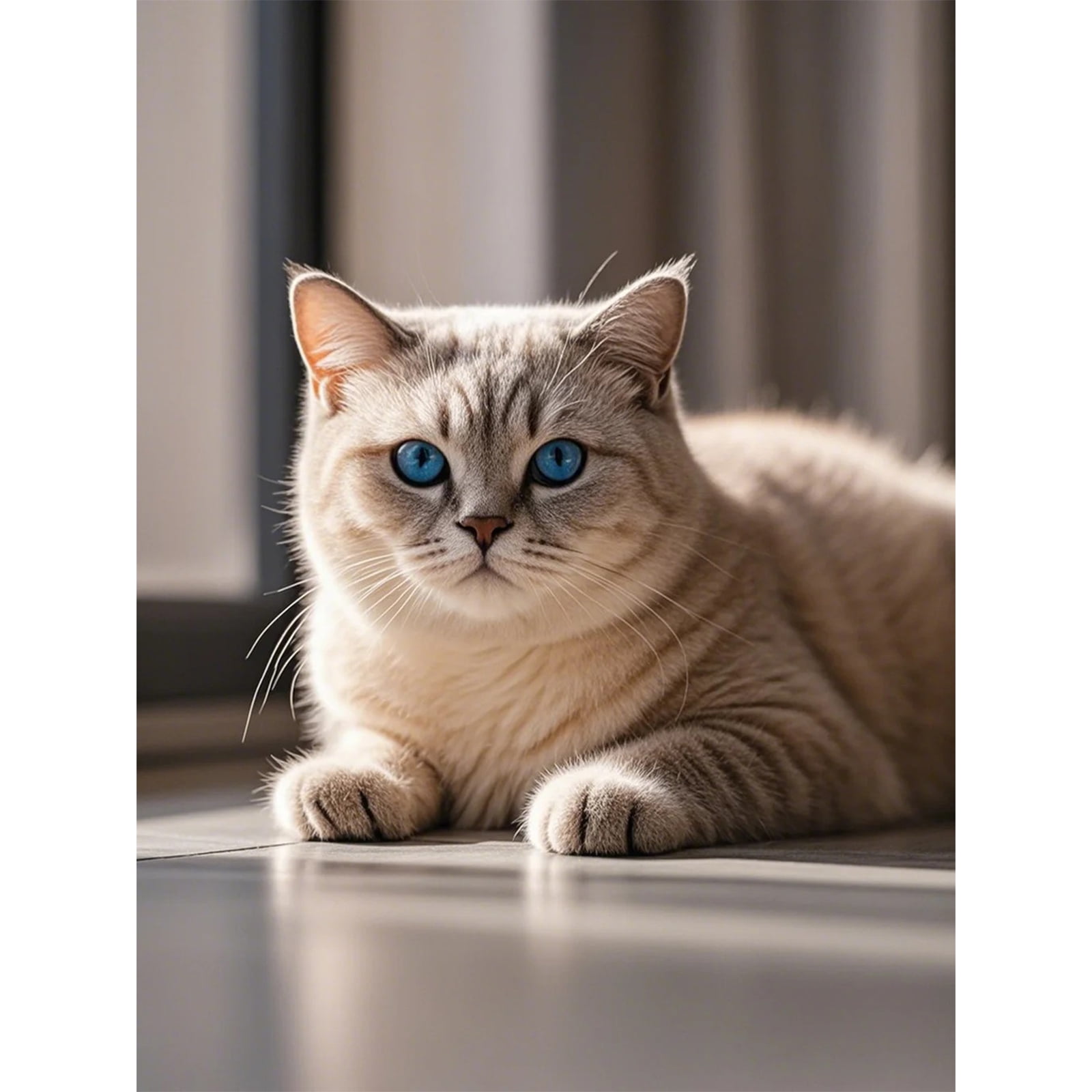 Diamond Painting Brindle British Shorthair Cat Kitten 5D Diamond Art DIY Kits Full Round Drill ...