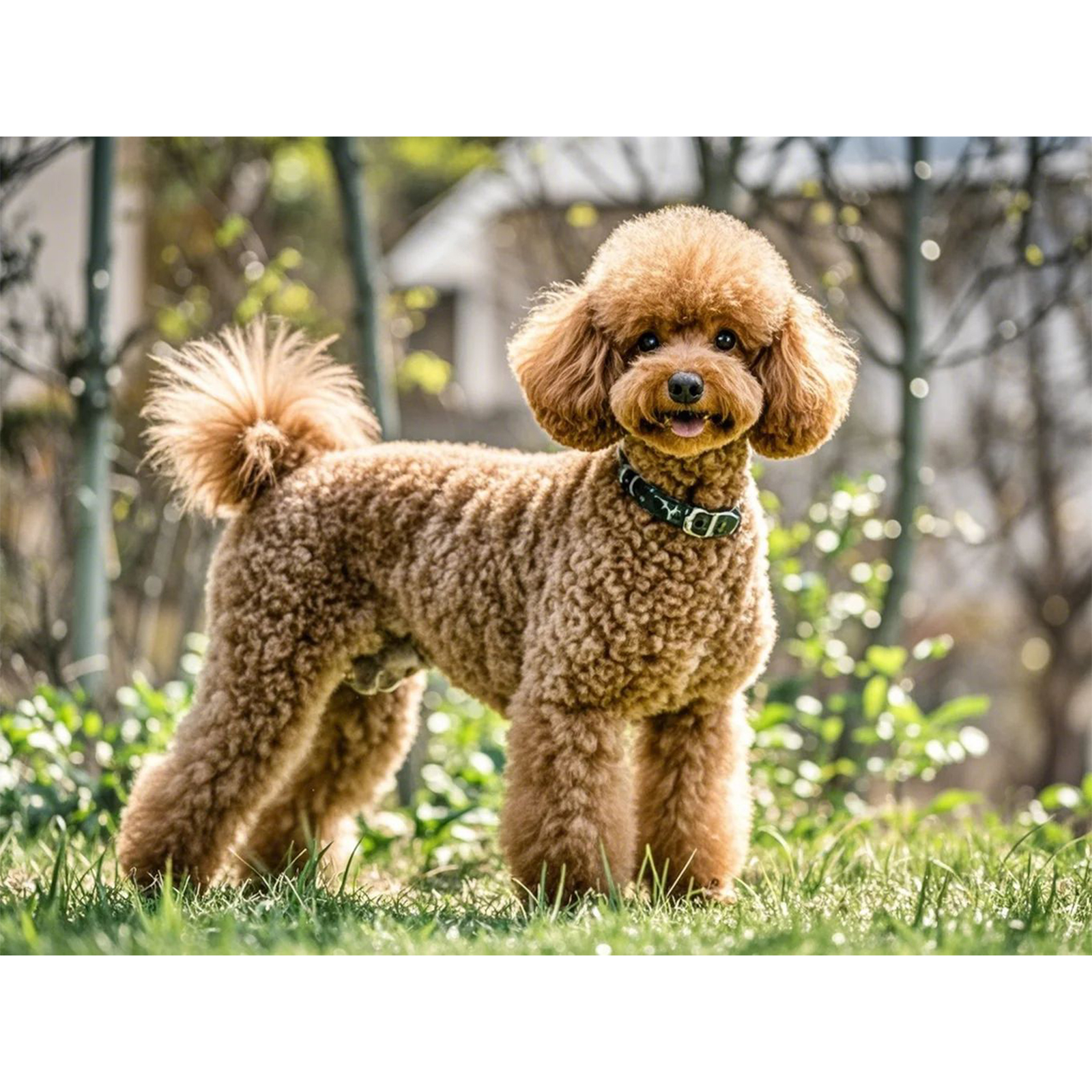 Diamond Painting Brown Poodle Grassland 5D Diamond Art DIY Kits Full Round Drill Rhinestones ...