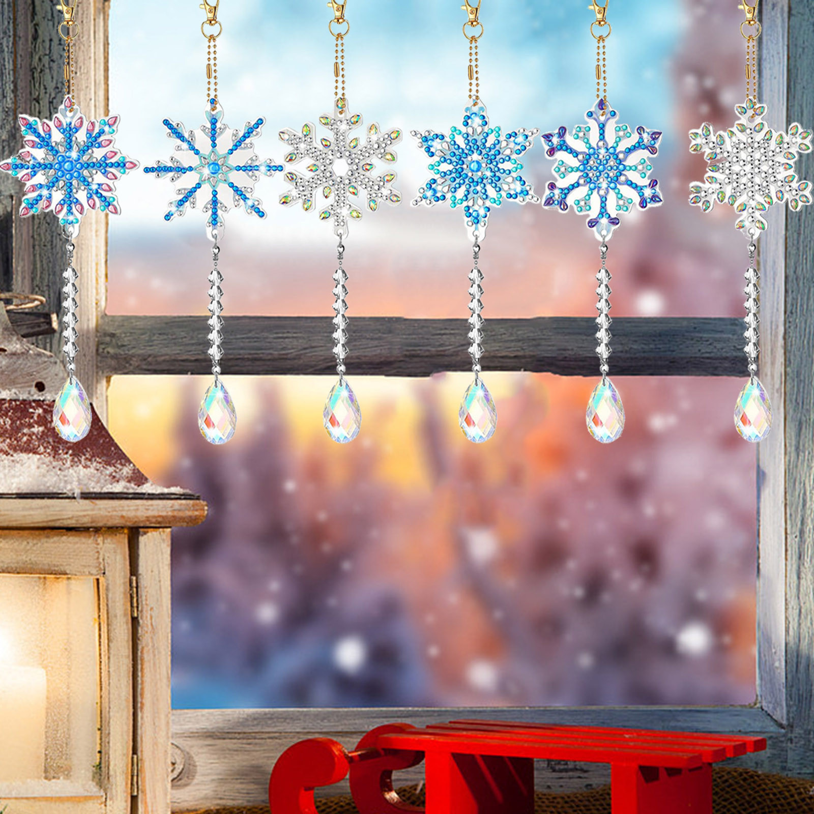 Diamond Painting Butterflies Suncatcher Wind Chimes Kit Sun Crystal ...