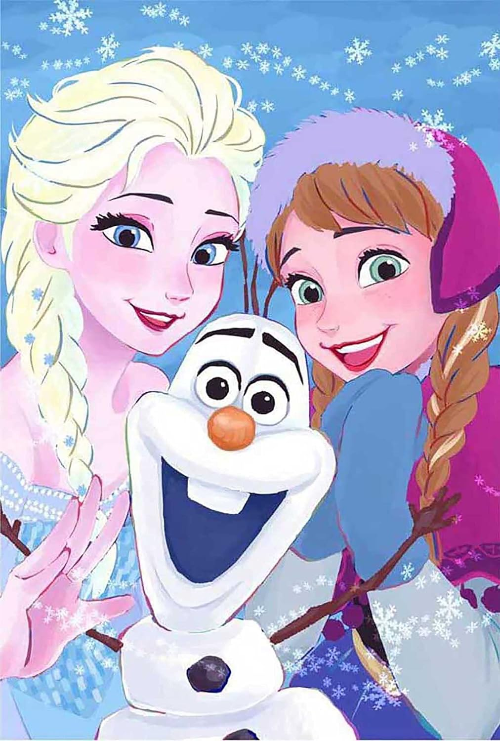 Diamond Painting Digital Set, Princess Elsa Full Circle Diamond Artist ...