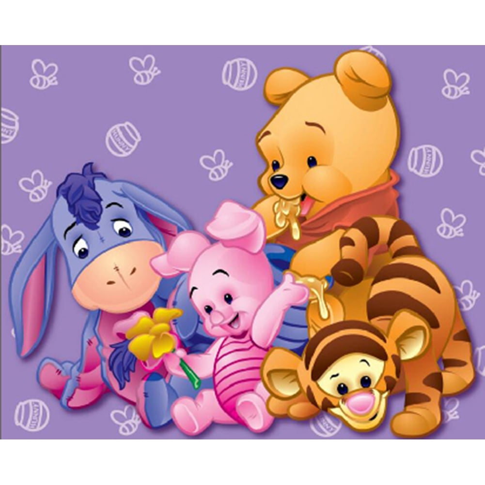 Diamond Painting Digital Set,Winnie the Pooh Full Circle Diamond Artist ...
