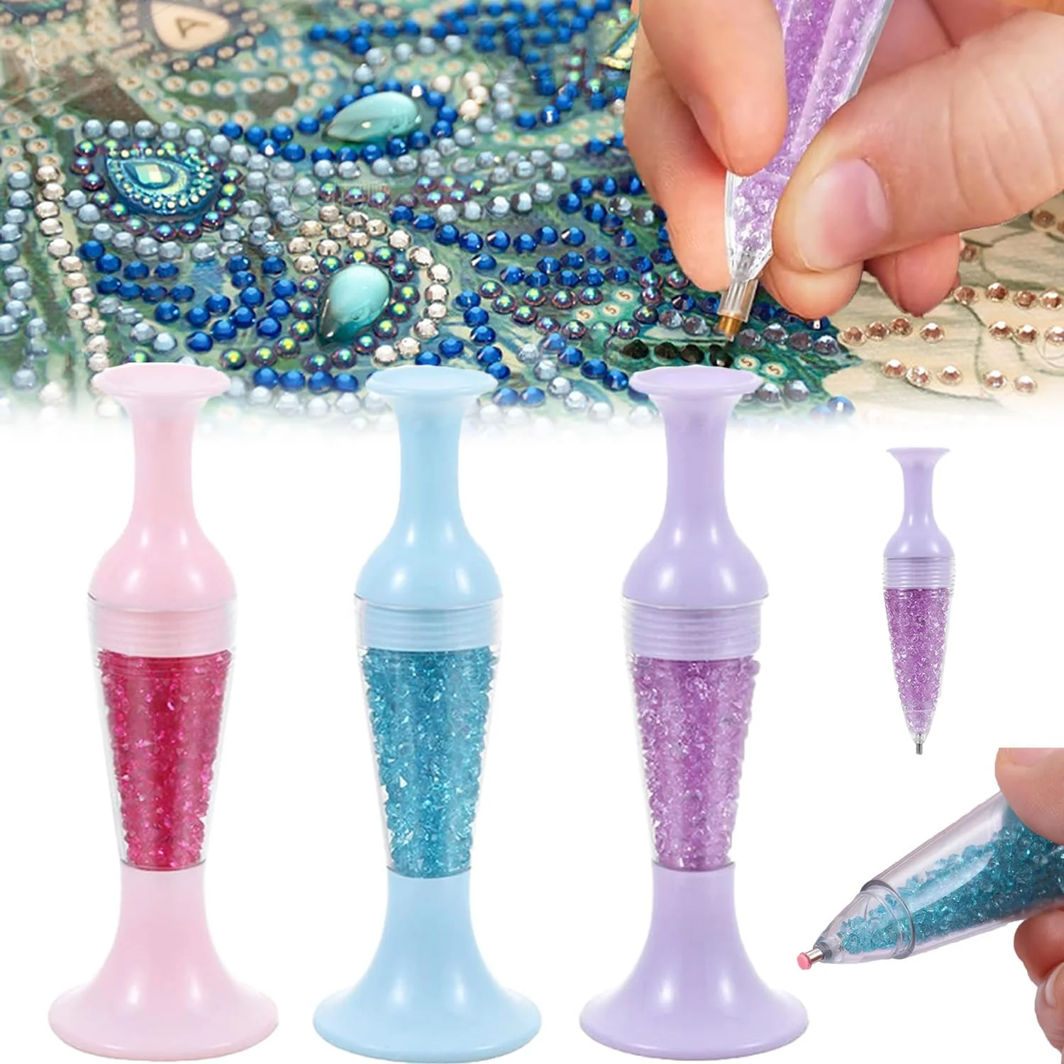 Diamond Painting Flower Pot Shape Point Drill Pen,Automatic Dispensing ...