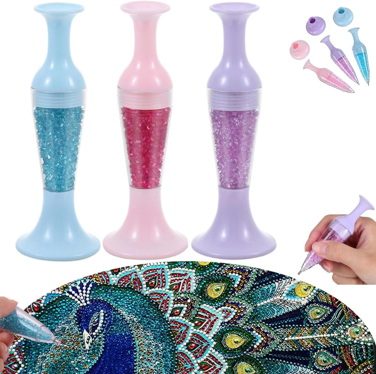 Diamond Painting Flower Pot Shape Point Drill Pen,Automatic Dispensing ...