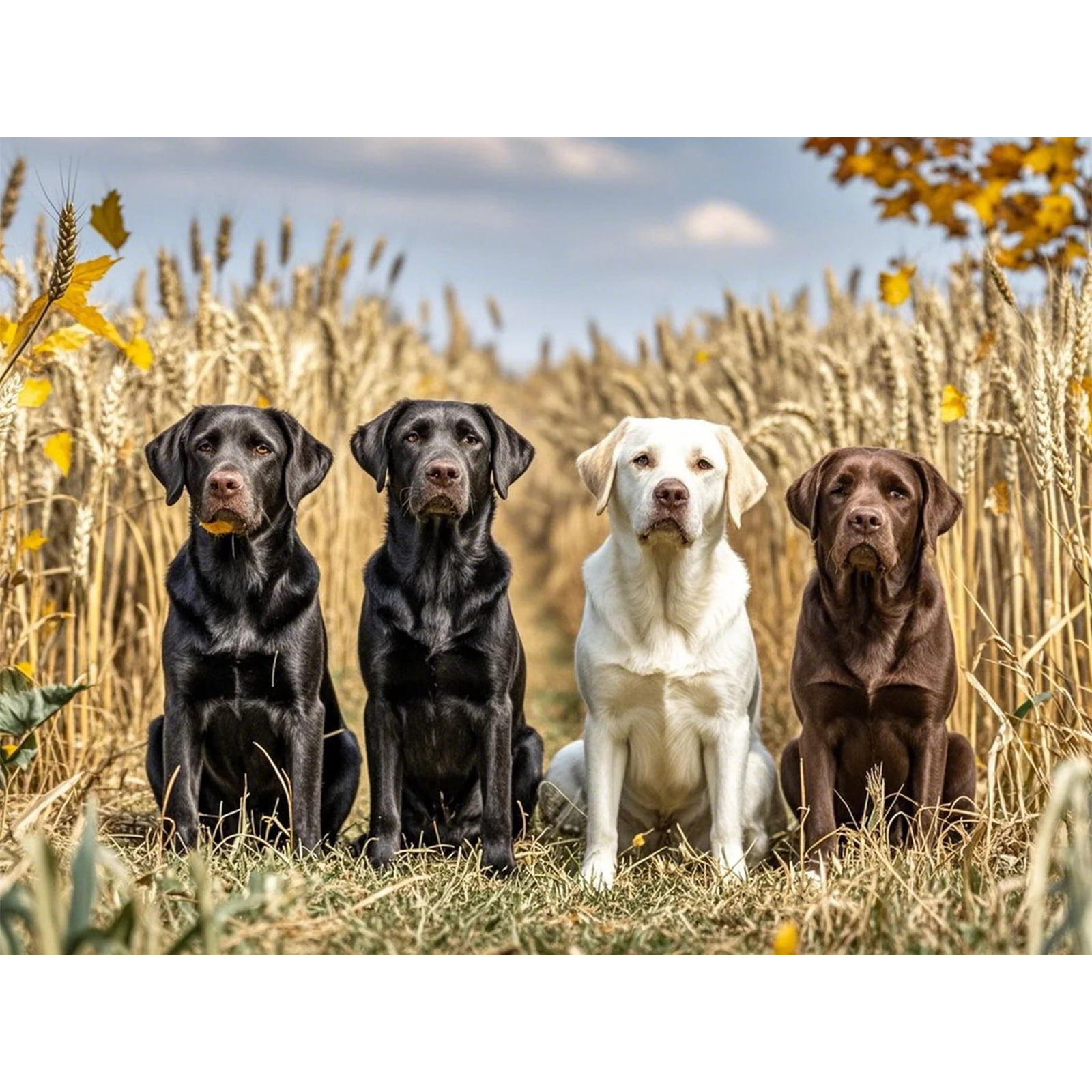 Diamond Painting Four Labrador Retrievers 5D Diamond Art DIY Kits Full ...