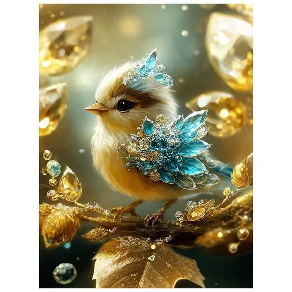 Diamond Painting Kit Colorful Birds Canvas Art With Rhinestones For ...