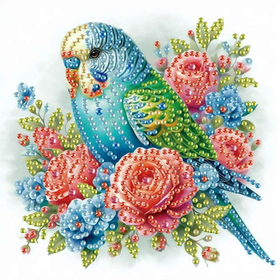 Diamond Painting Kit Creative diamond art featuring flowers and birds ...