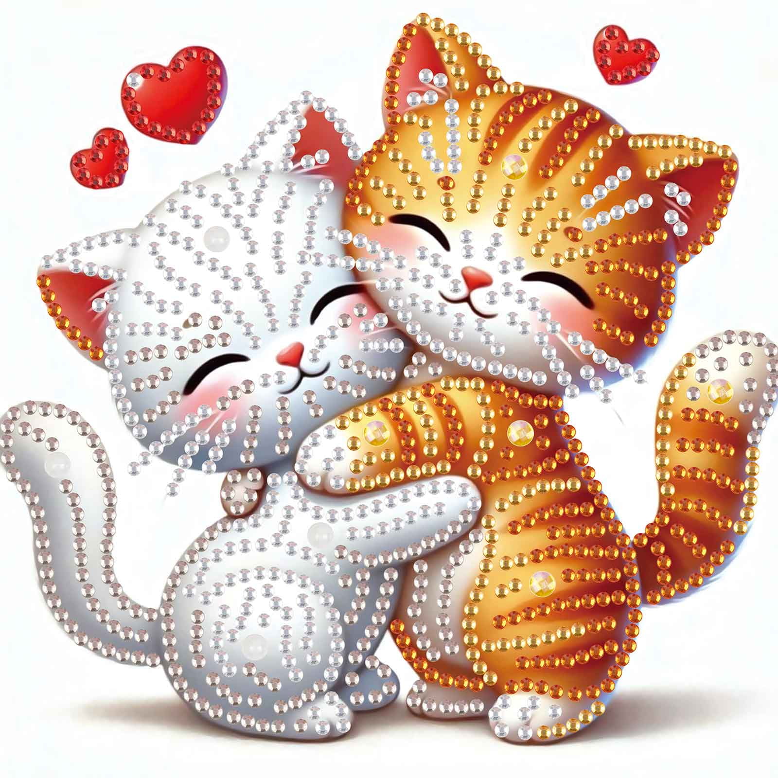 Diamond Painting Kit Gentle Cat Special Shape Creative Diamond Art For ...