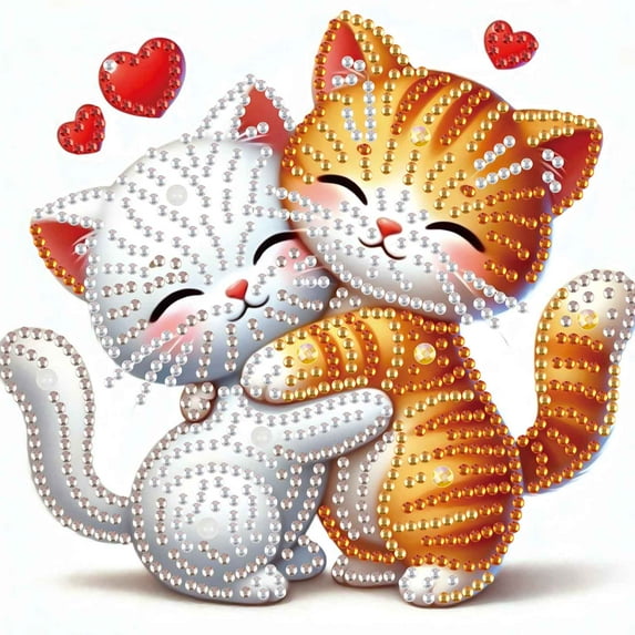 Diamond Painting Kit Gentle Cat Special Shape Creative Diamond Art For ...