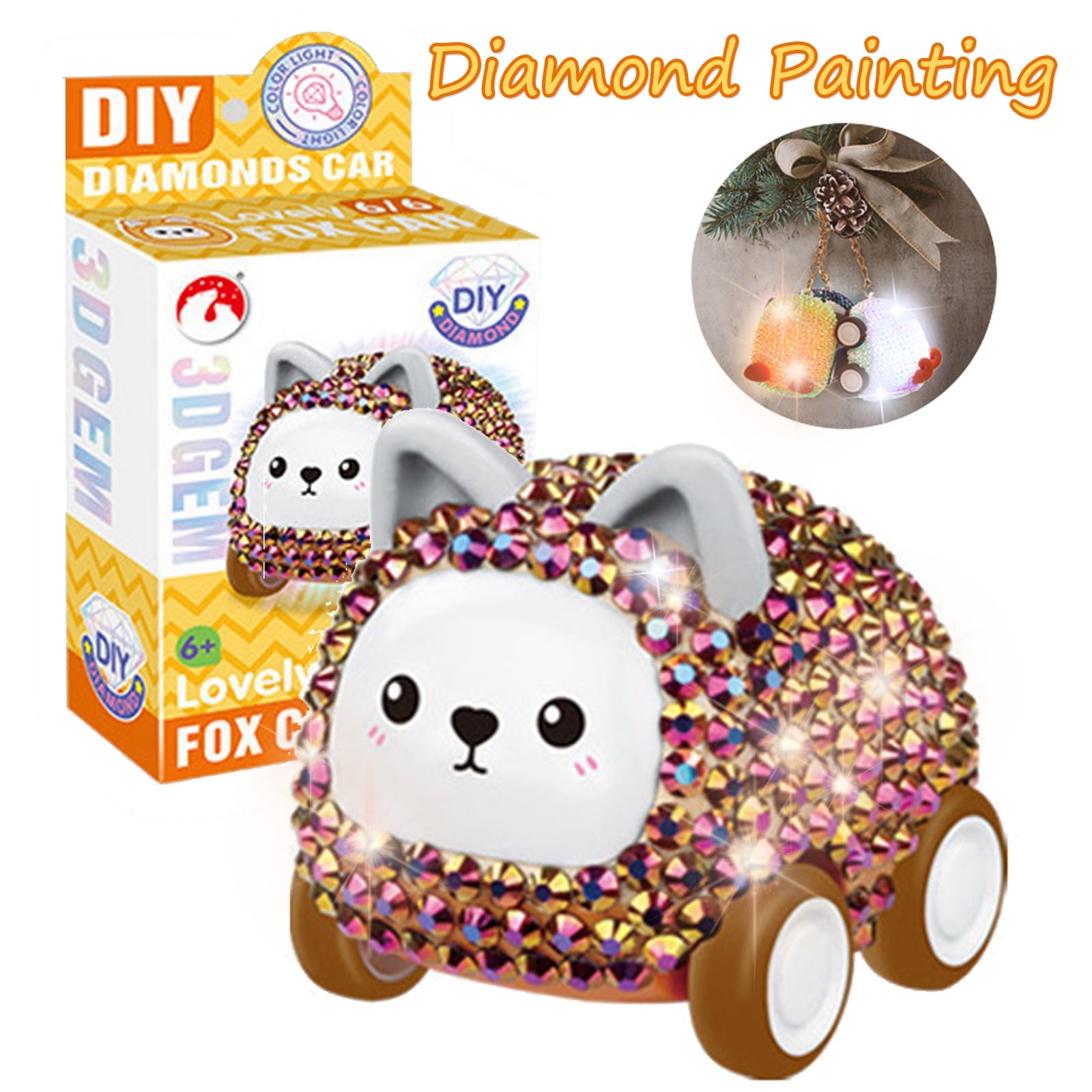 Diamond Painting Kit for Kids with Keychains - Gem Art Kits for Kids ...