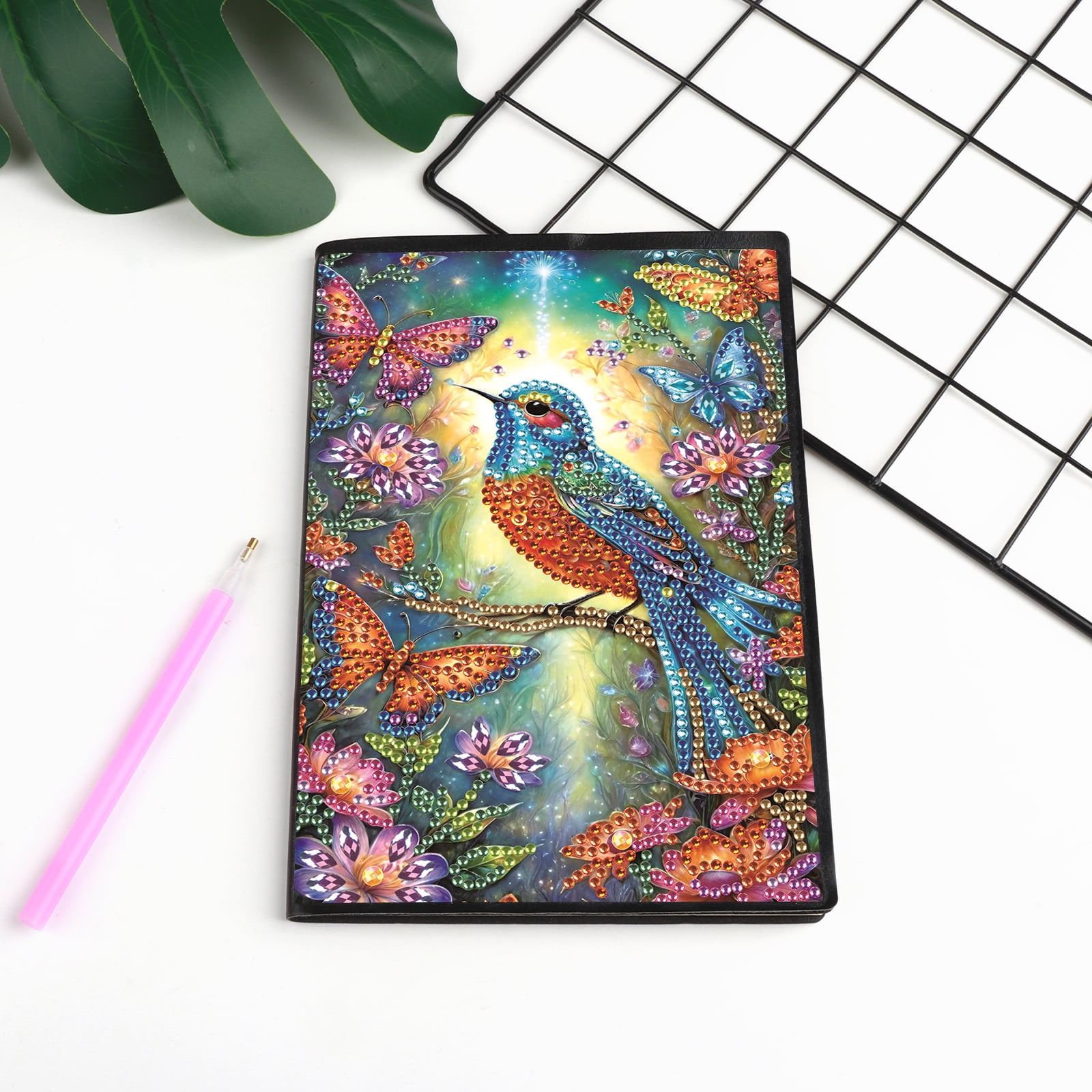 Diamond Painting Kit Notebook, Butterfly and Bird DIY Art Craft Kit, A5 ...