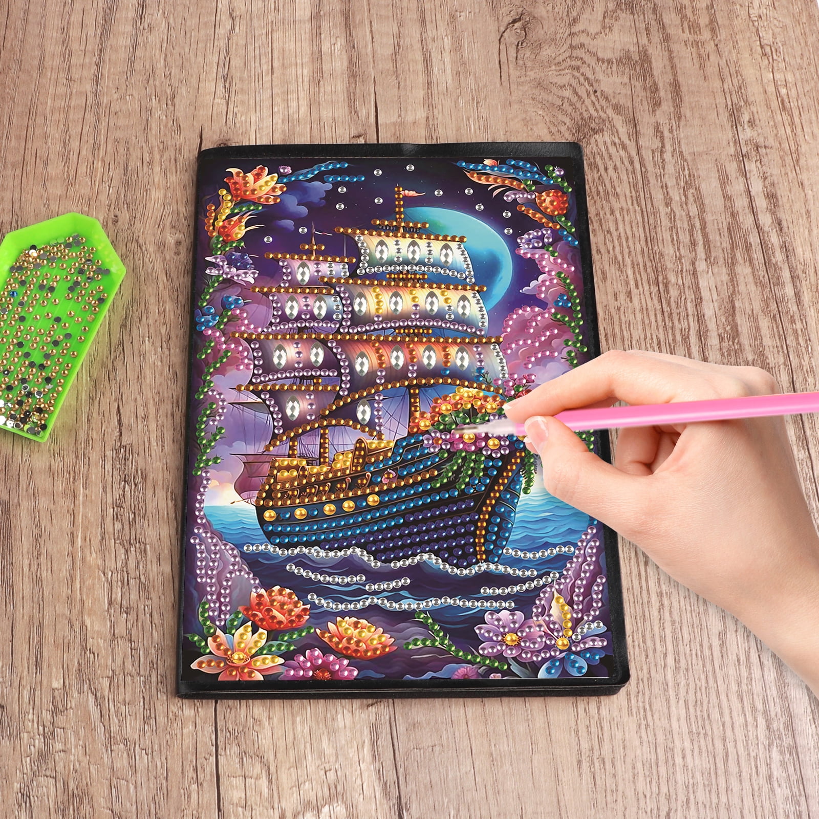 Diamond Painting Kit Notebook, Dream Sail DIY Art Craft Kit, A5 Perfect ...