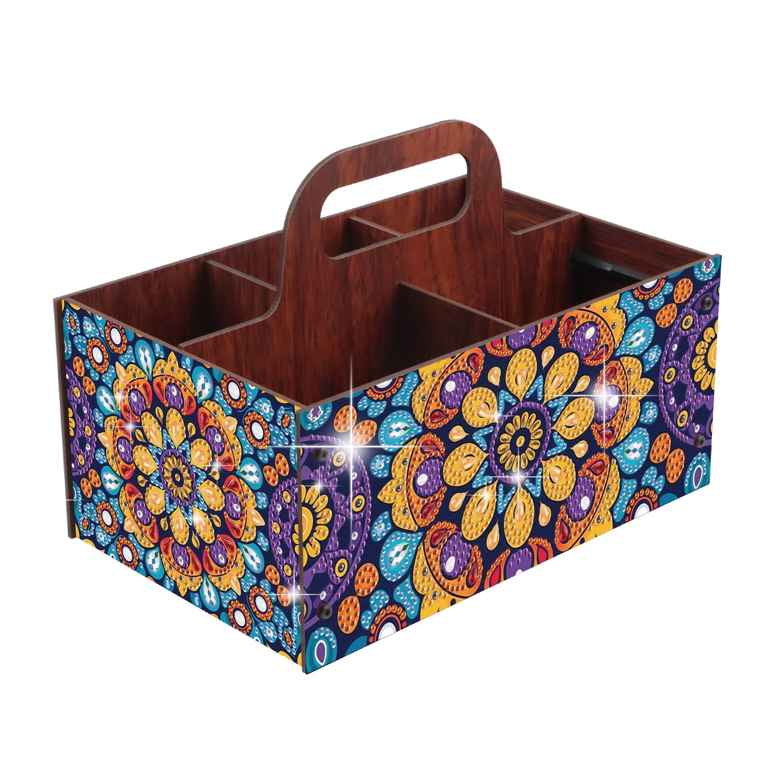 Diamond Painting Kit Storage Box, Vibrant Flowers 5D DIY Open Multi ...