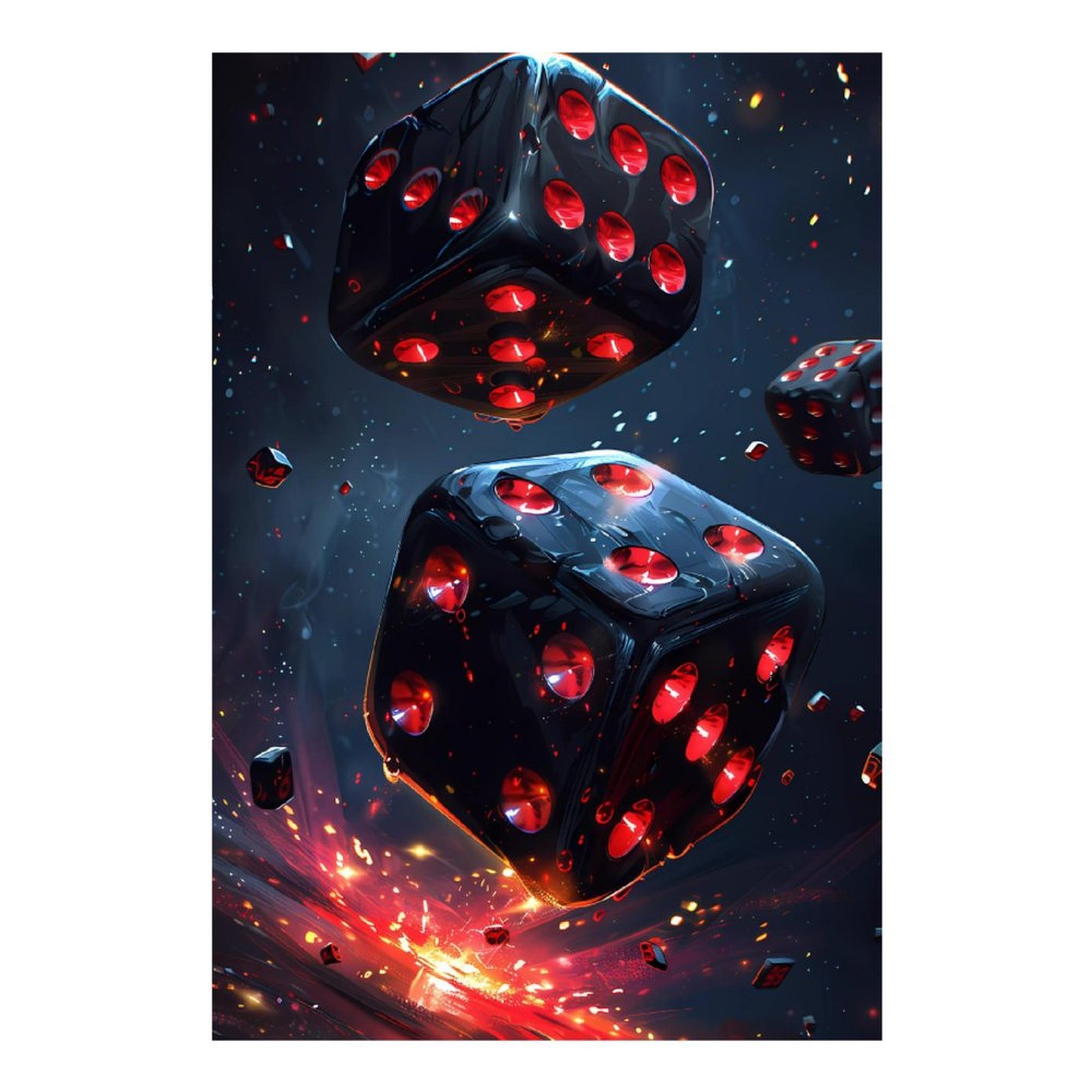 Diamond Painting Kits for Adults - Cosmic Red Sparkle Dice5d Diy Full ...