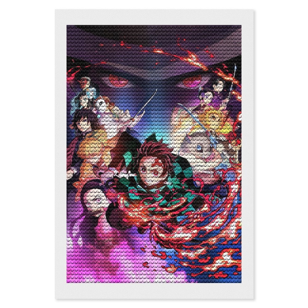 Diamond Art Kits for Adults - Demon Slayer Full Drill Diamond Arts for ...