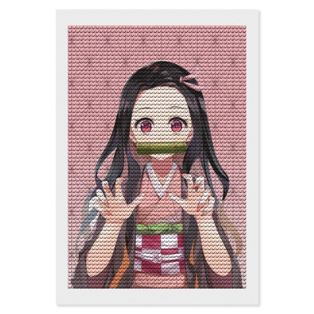 Diamond Art Kits for Adults - Demon Slayer Nezuko Full Drill Diamond ...