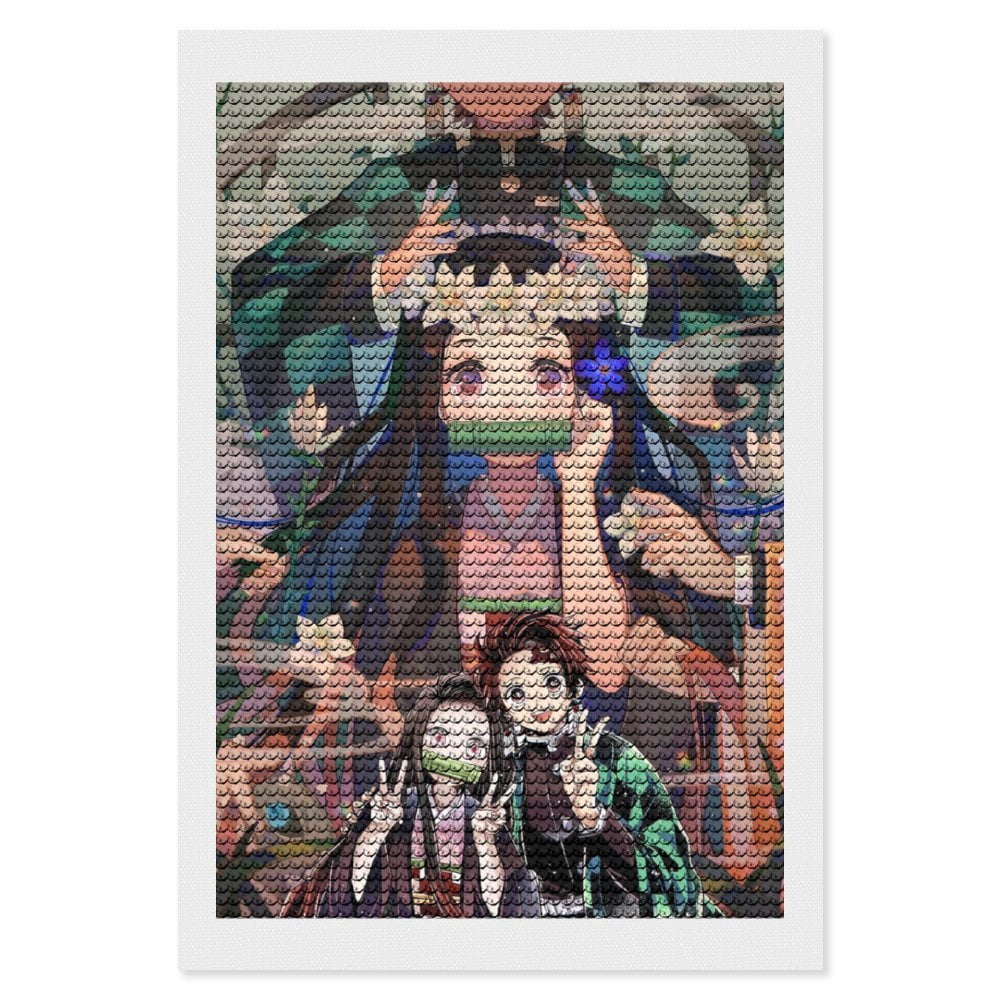 Diamond Art Kits for Adults - Demon Slayer Nezuko Full Drill Diamond ...