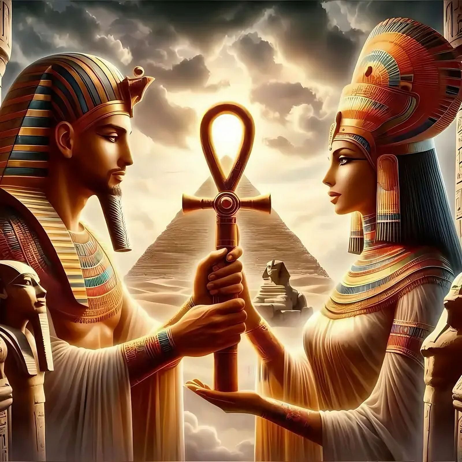 Diamond Painting Kits for Adults Egyptian Pyramid and Pharaoh Pattern ...