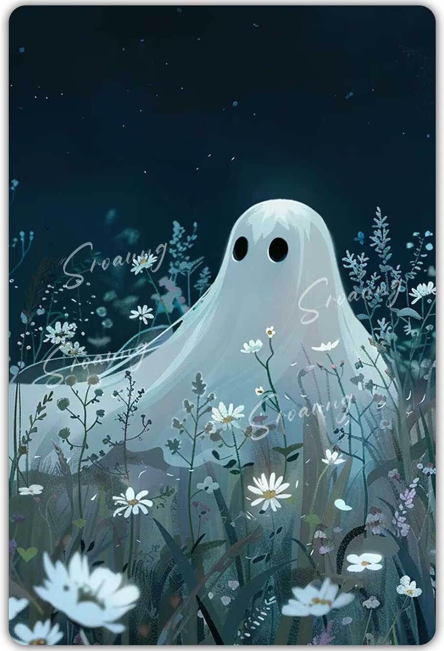 Diamond Painting Kits for Adults Ghost Among The Flowers- Halloween ...