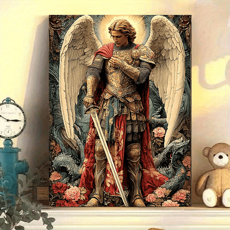 Diamond Painting Kits for Adults Michael The Archangel with Sword Full Drill DIY Diamond Art for ...
