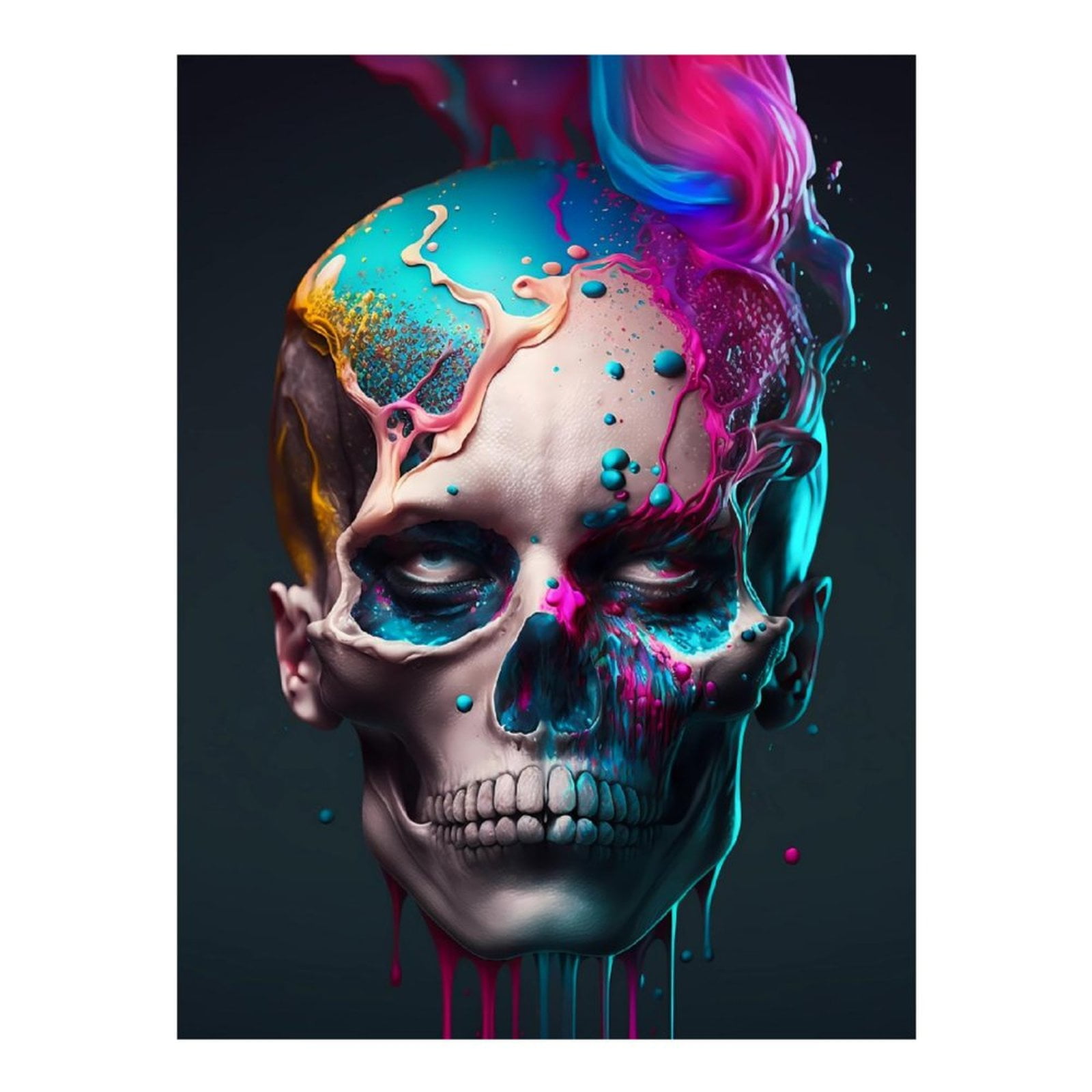 Diamond Painting Kits for Adults - Modern Abstract Colorful Skull B5d ...