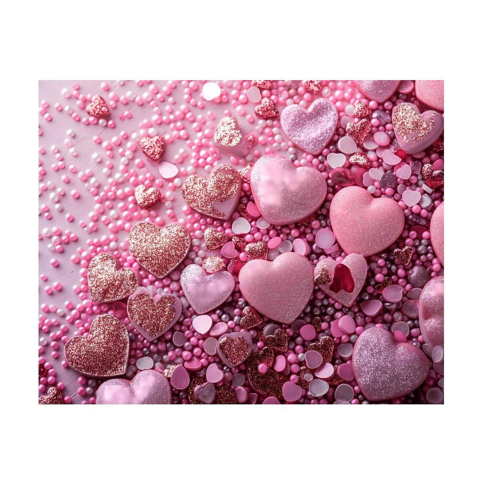 Diamond Painting Kits for Adults - Pink Glitter Heart Candy 5d Diy Full ...
