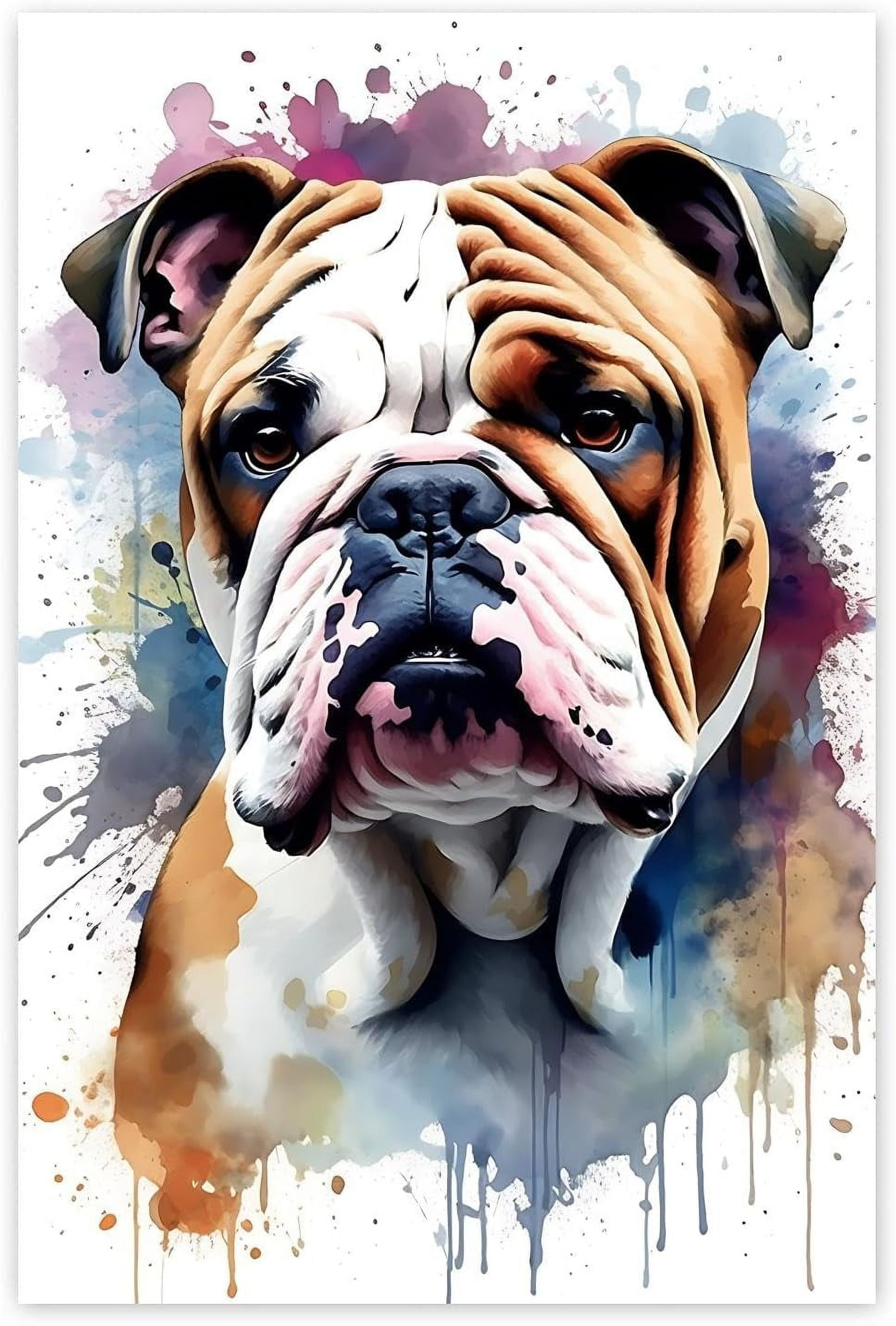 Diamond Painting Kits Bulldog Watercolor Print Art,5D DIY Crafts for ...