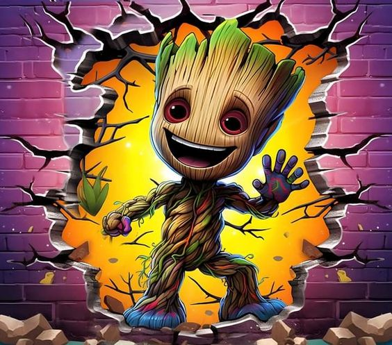 Diamond Painting Kits- Full Drill Scenery Diamond Painting,Groot 5d ...