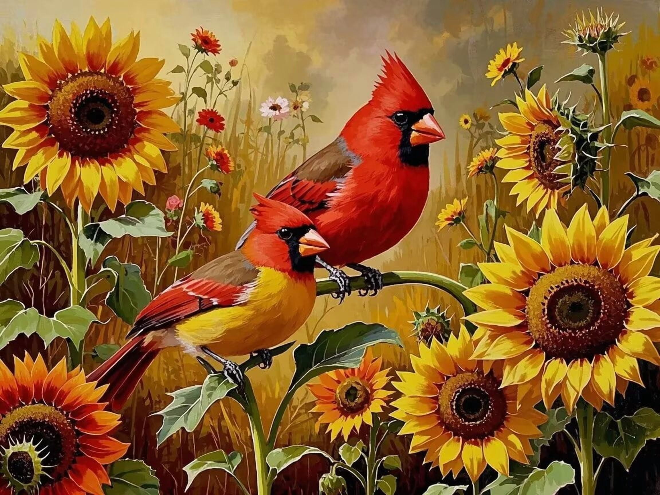 Diamond Painting Kits for Adults, 5D DIY Cardinal Diamond Art Kits for ...