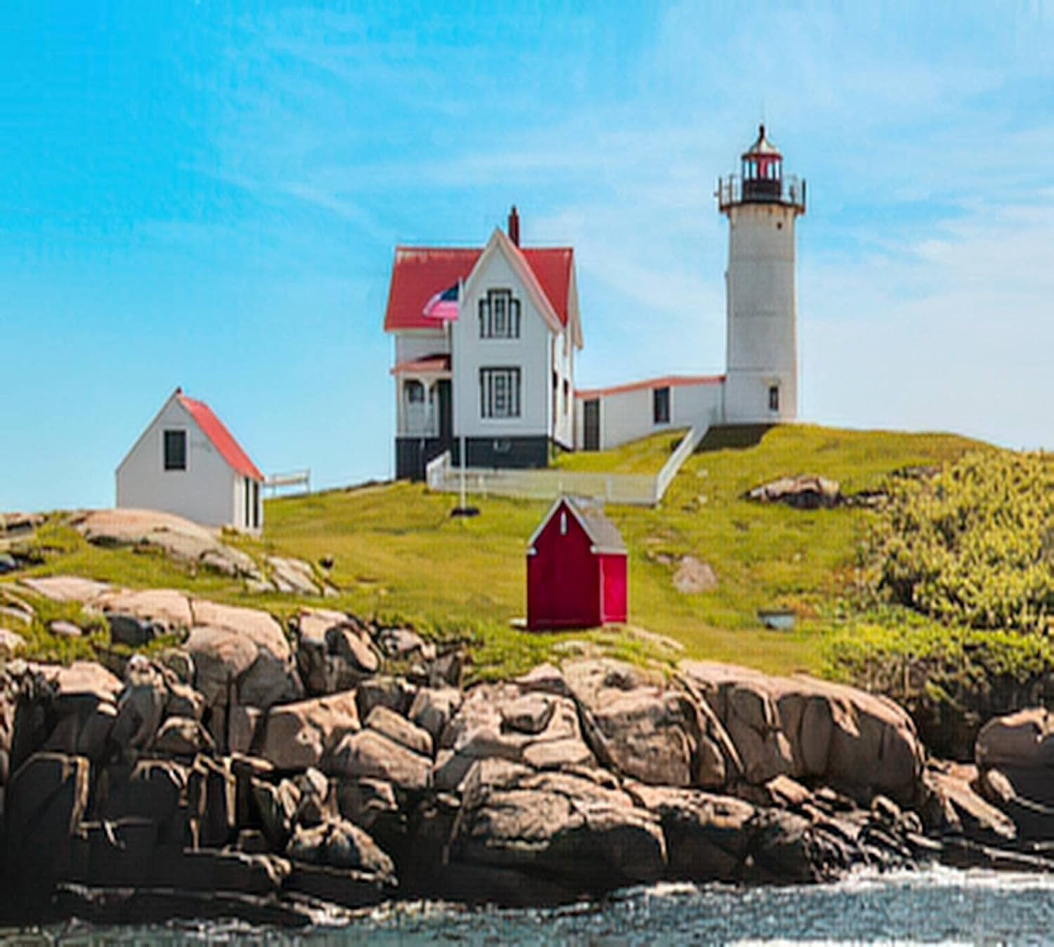 Diamond Painting Lighthouse Midday at Nubble Lighthouse Aka Cape ...