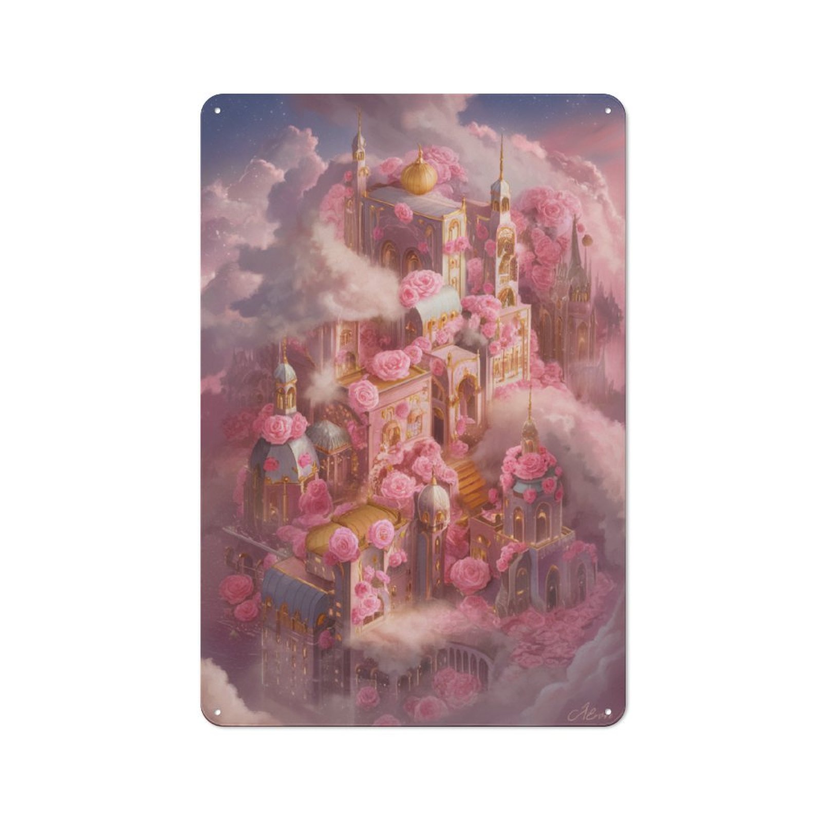 Diamond Painting Set Beautiful Castle Metal Tin Sign - Durable Aluminum ...