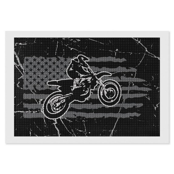 Diamond Painting Set Dirt Bike Motorcycle Race Diamond Art Painting with Diamond DIY Set for ...
