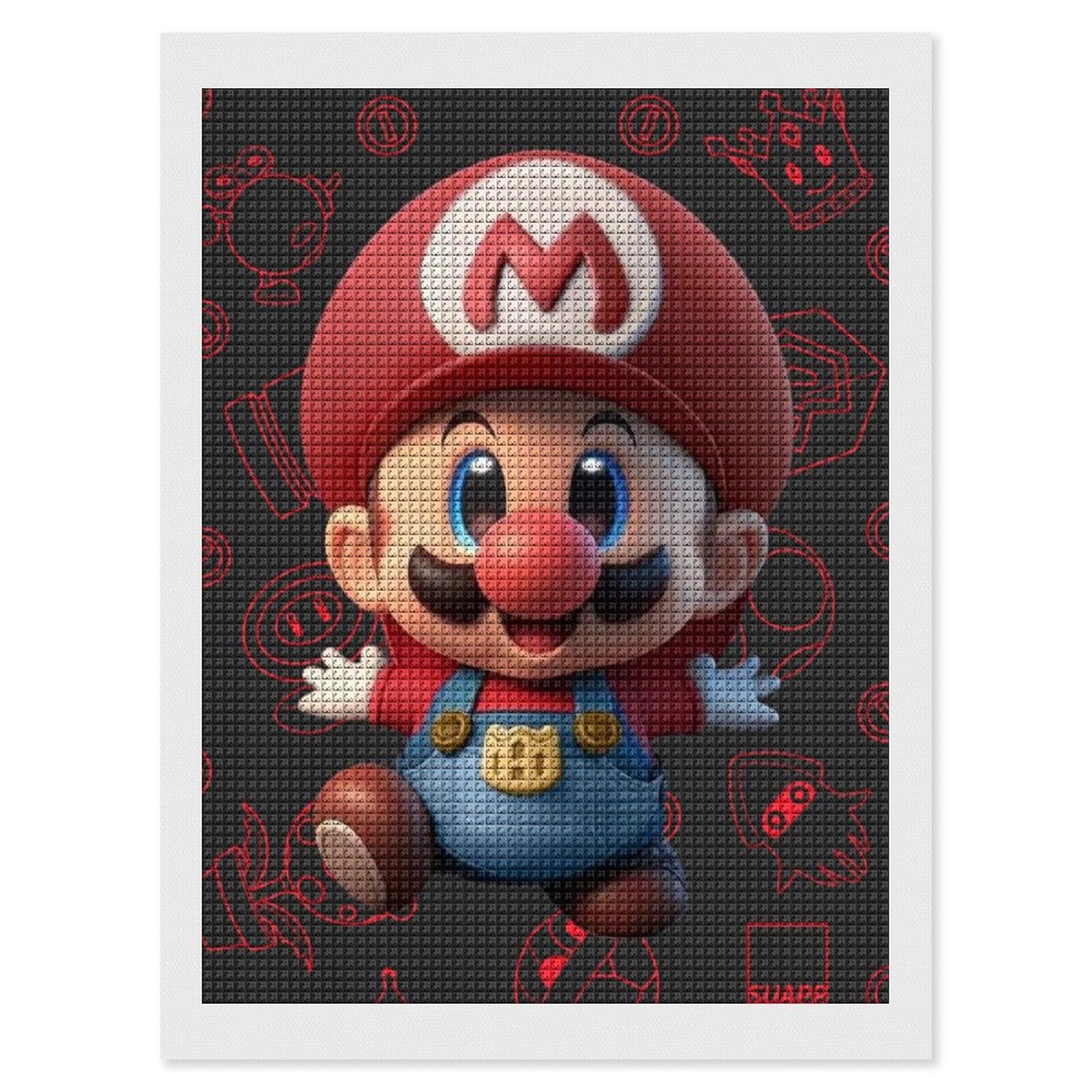 Diamond Painting Set Super Mario Diamond Art Painting with Diamond DIY ...