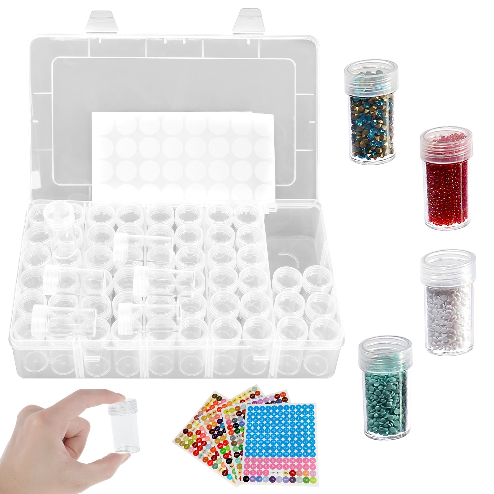 Diamond Painting Storage Containers, 60 Grids Bead Organizer and ...