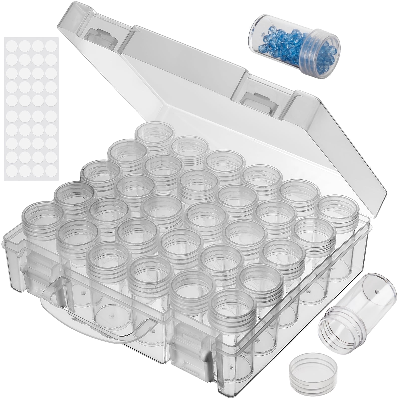 Diamond Painting Storage Containers, Bead Organizer, 30 Grids Clear ...