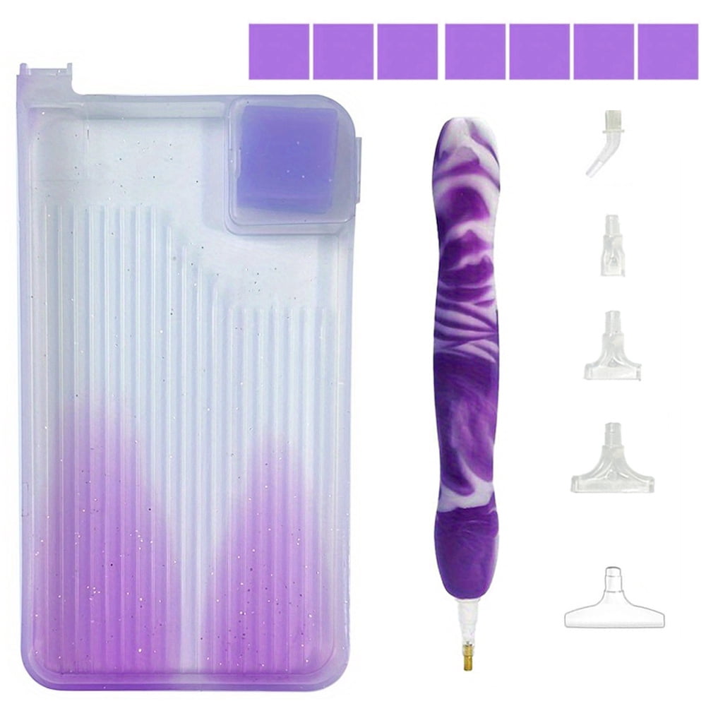 Diamond Painting Tray Kit with Wax Storage Slot, 1 Pen with 5 ...