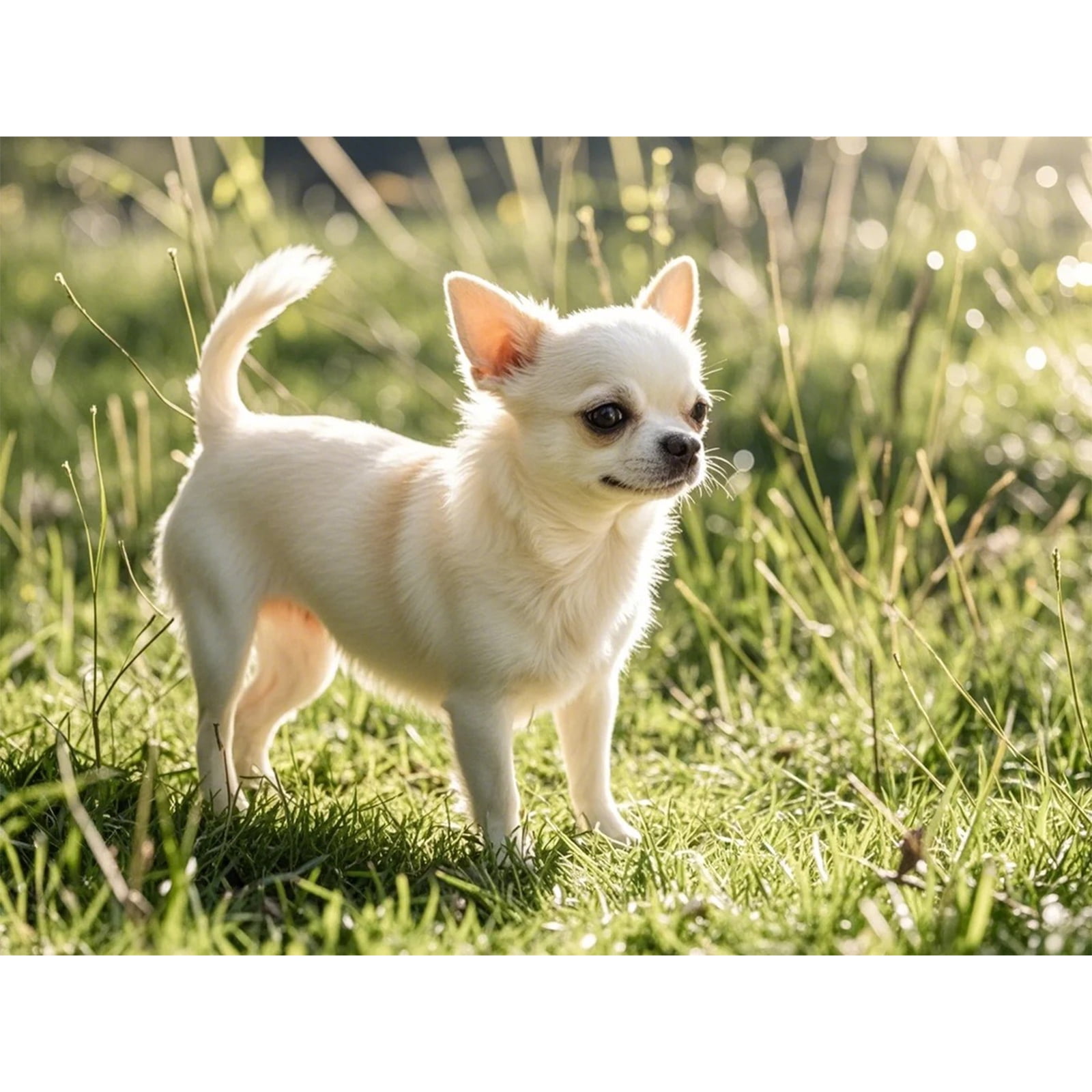 Diamond Painting White Chihuahua 5D Diamond Art DIY Kits Full Round ...