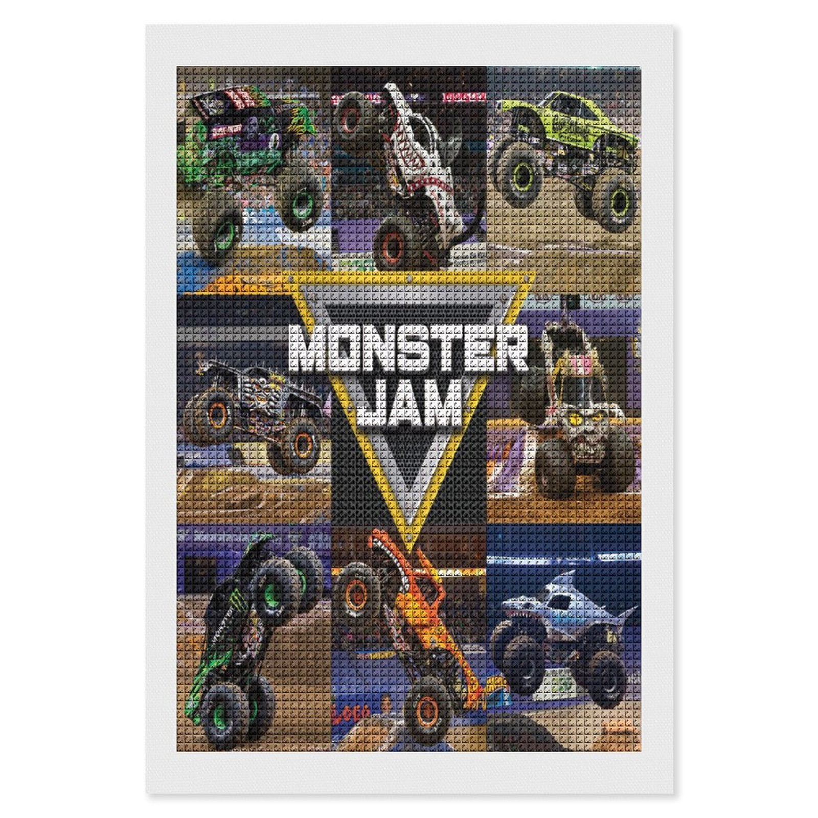 Diamond Painting for Adults Kids Monster Truck Jam Diamond Art Painting ...
