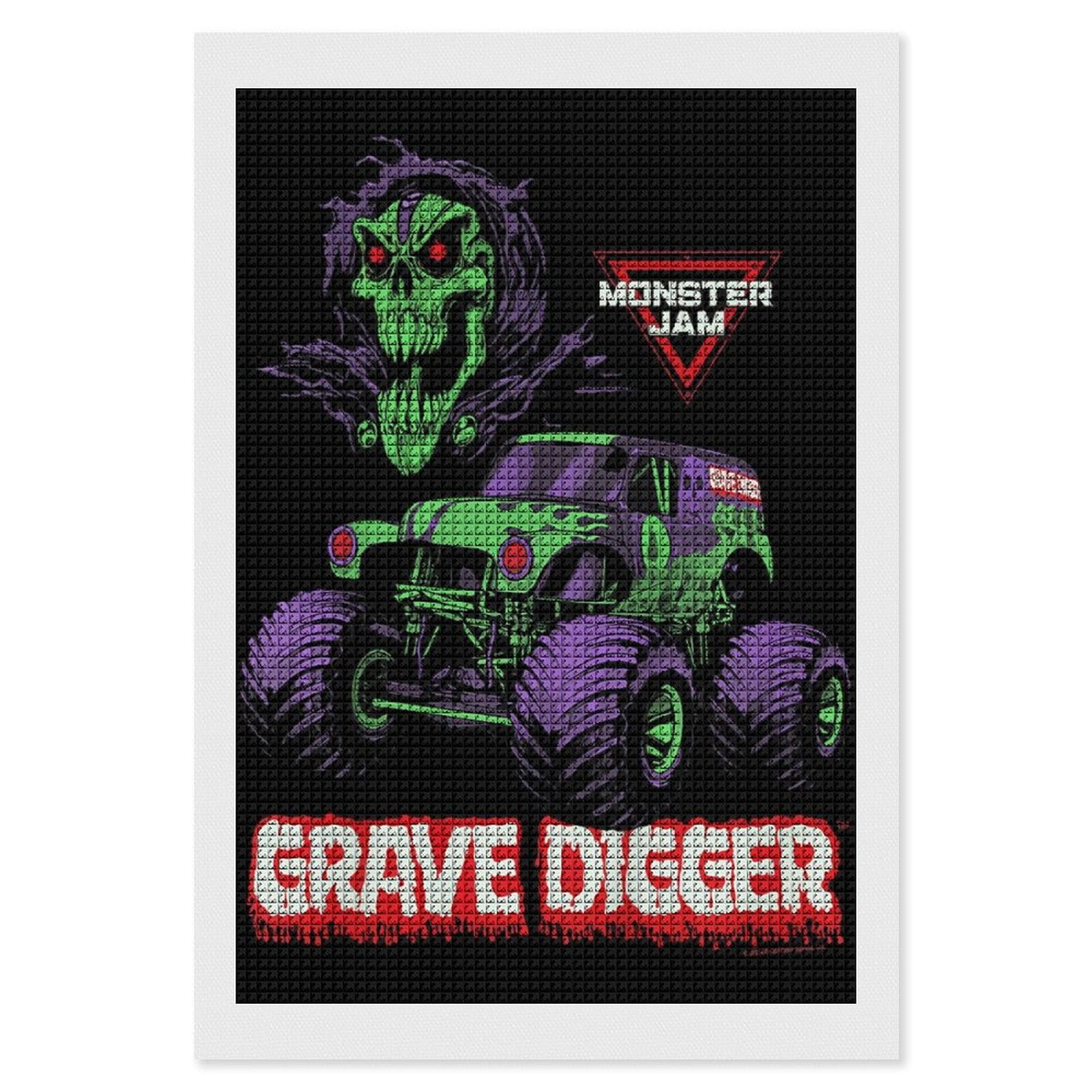 Diamond Painting for Adults Kids Monster Truck Jam Diamond Art Painting ...