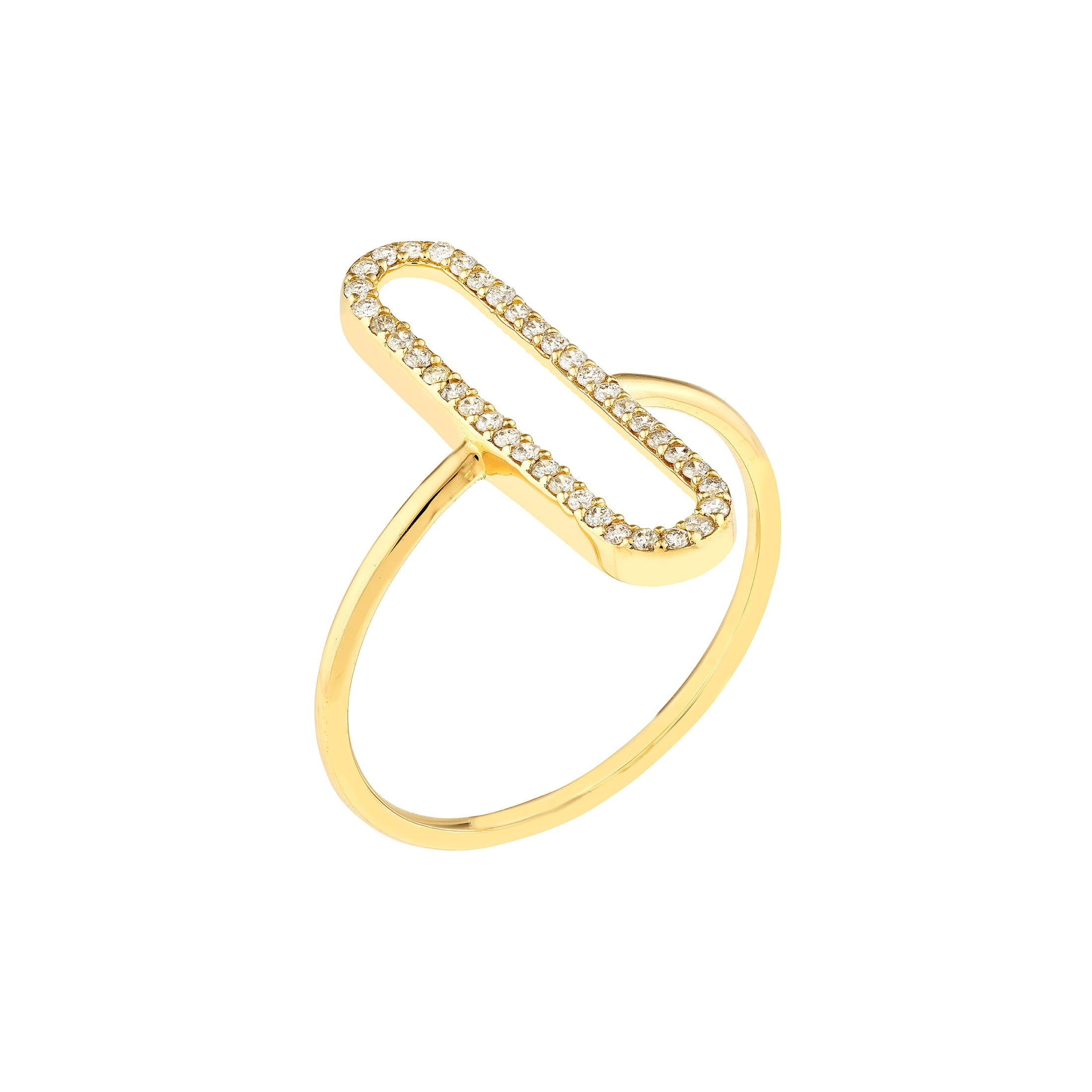 Diamond Paper Clip Frame Ring - Walmart.com
