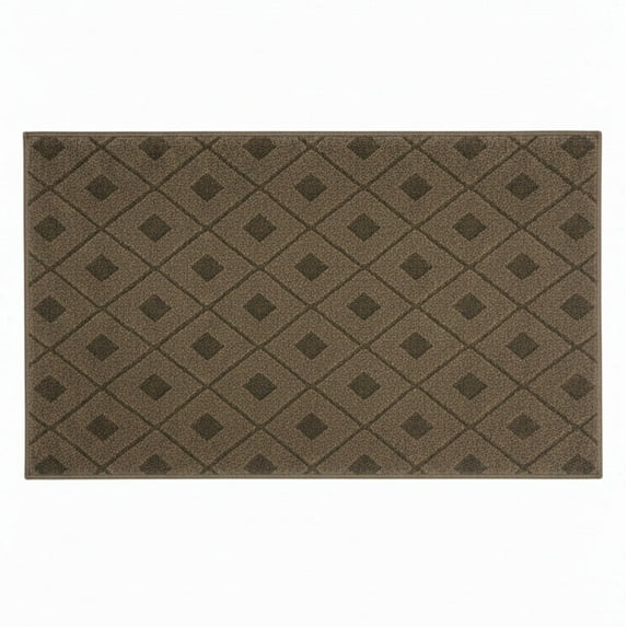 Diamond Pattern Accent Rug | Low Profile Non-Skid Mat - 27" x 44 ...