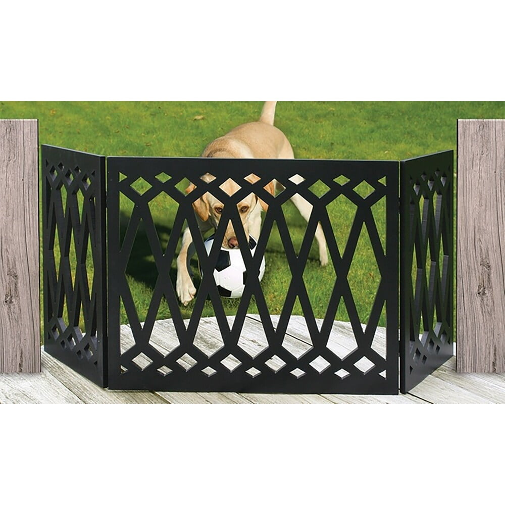 Diamond Pattern Wood Dog Gate - medium - Walmart.com