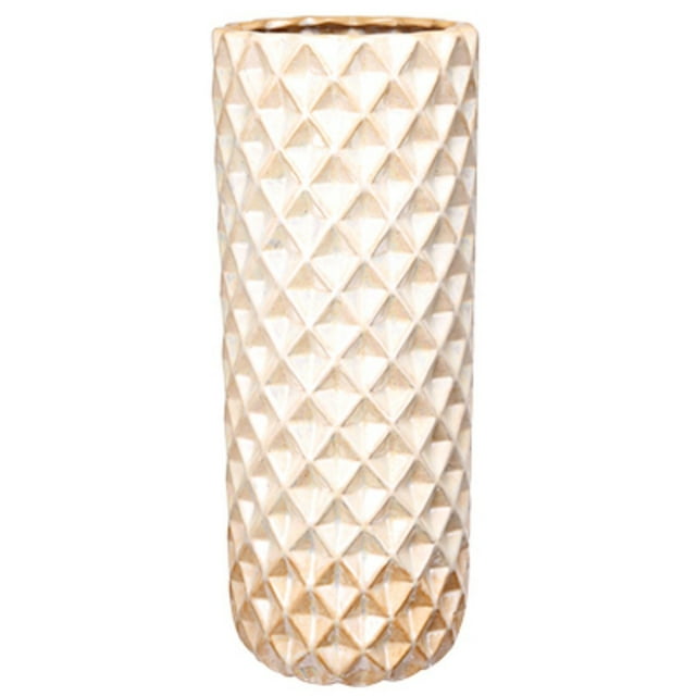 Diamond Patterned Ceramic Vase, Peach - Walmart.com