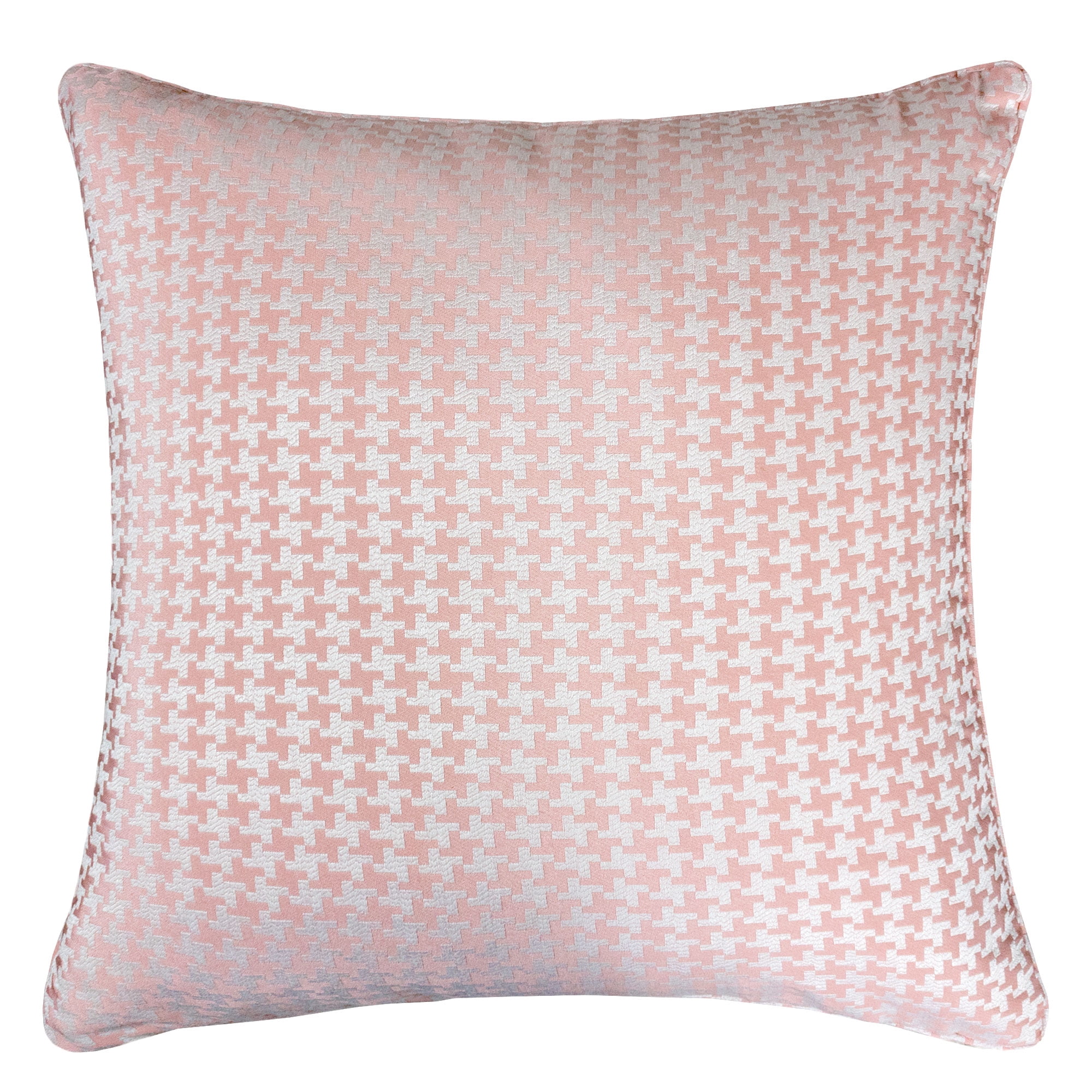 Diamond Patterned Jacquard Decorative Rose Pink Pillow - Down ...