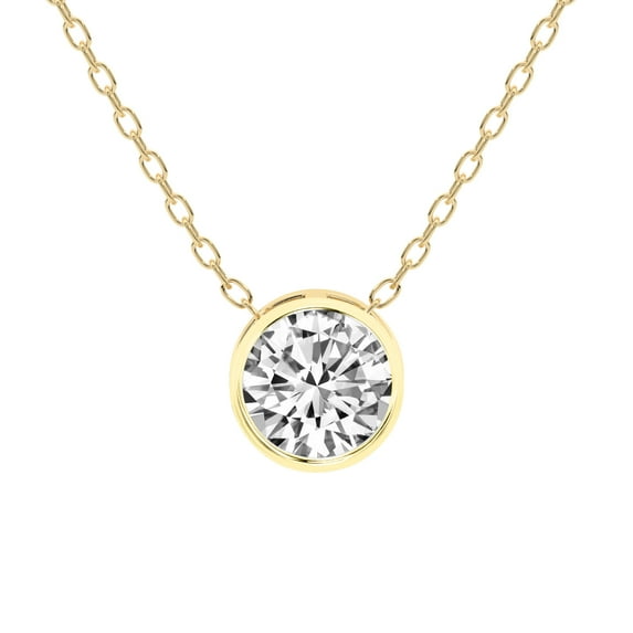 Diamond Pendant Necklace| 0.75 Ct IGI Certified Round Shape Lab Grown ...