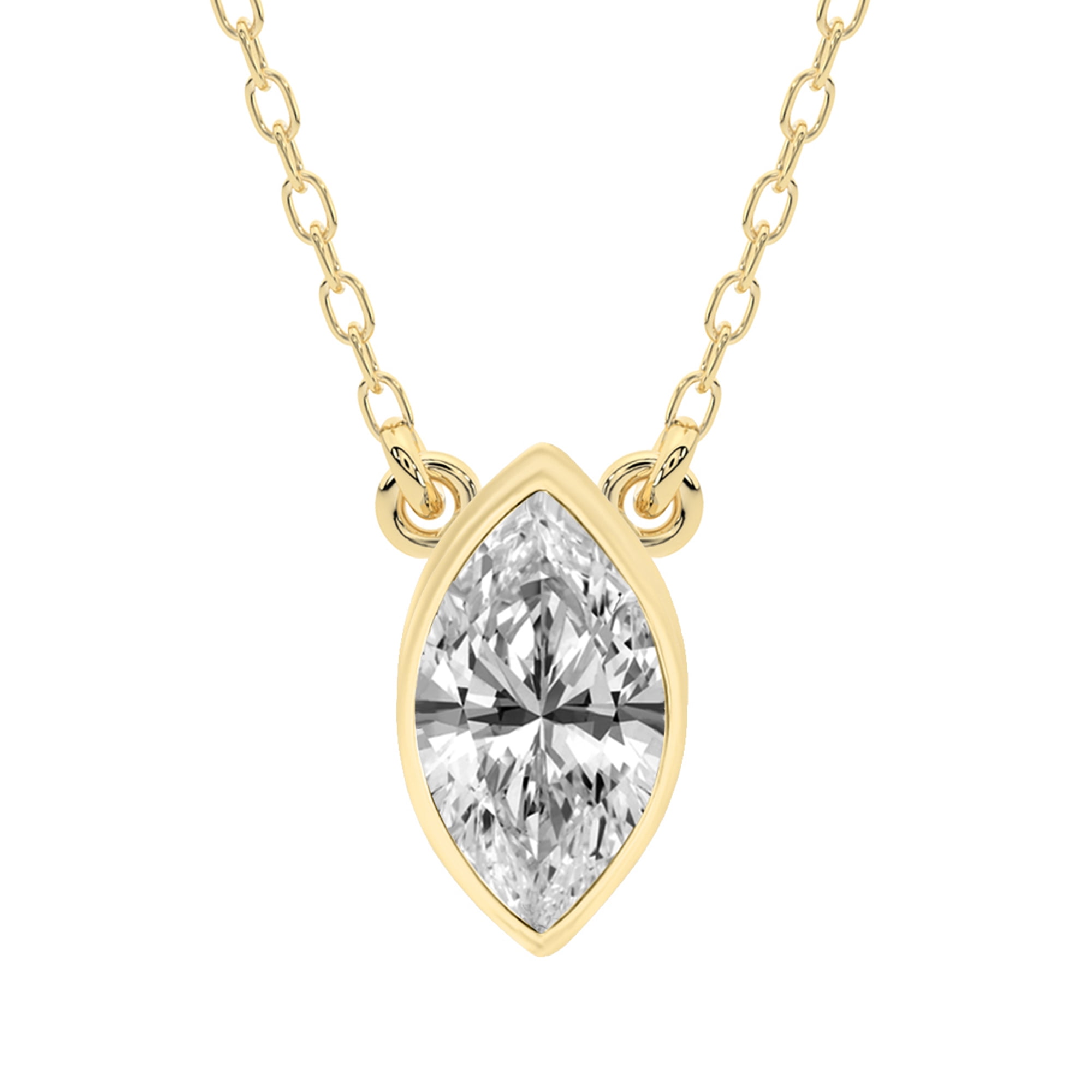 Diamond Pendant Necklace| 0.75 Ct IGI Certified Marquise Shape ...