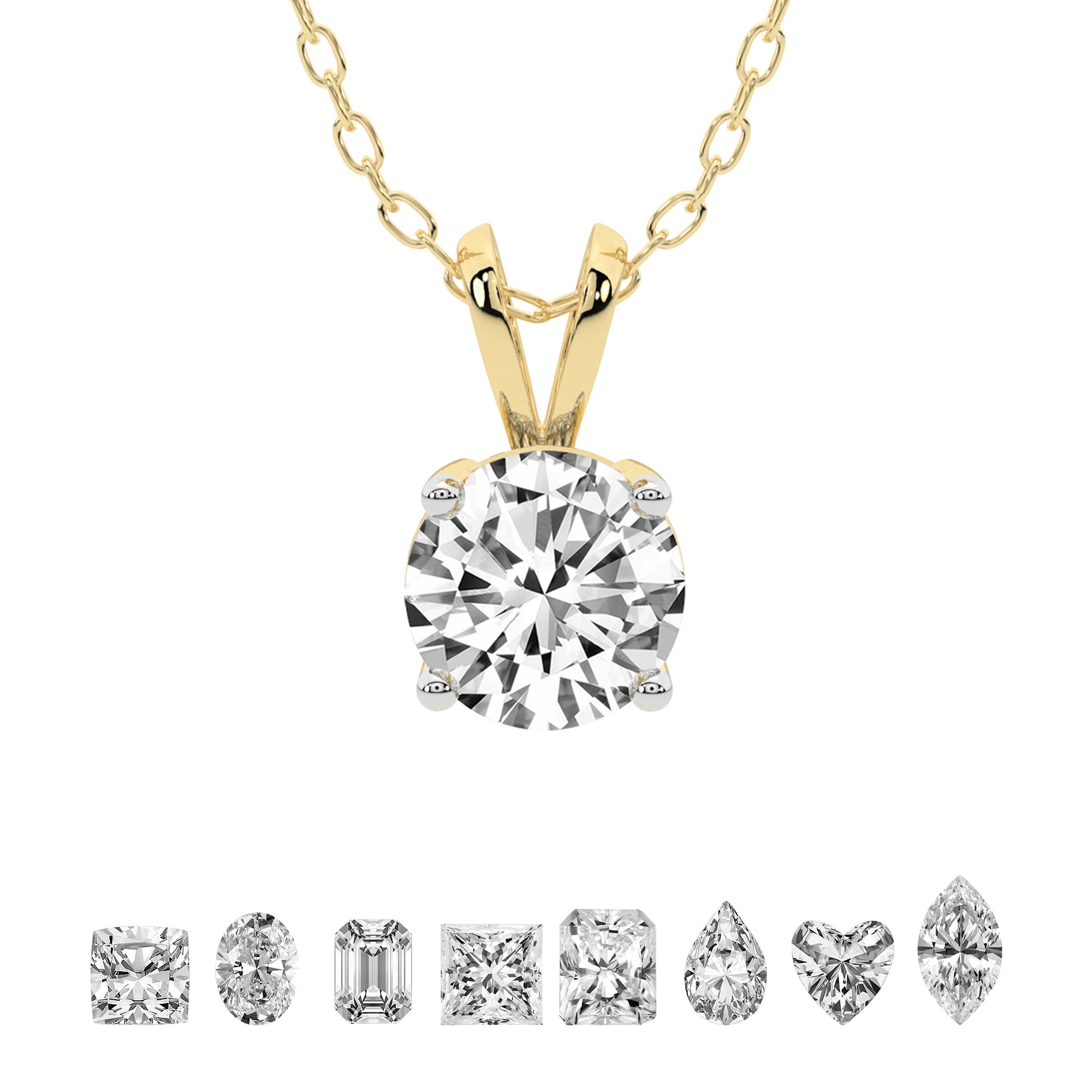 Lab Grown Diamond Pendant Necklace For Women | 0.50 Carat IGI Certified ...