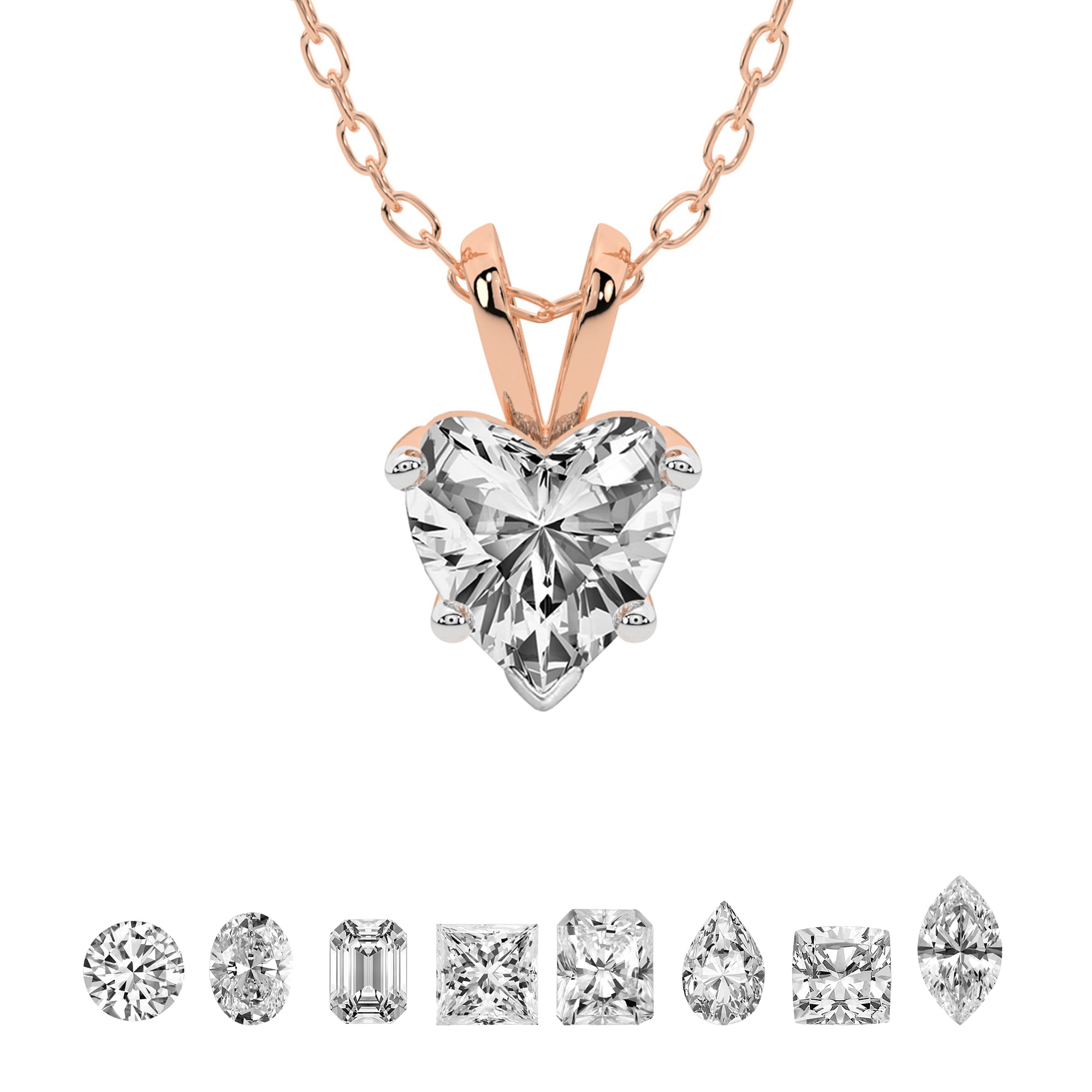 Lab Grown Diamond Pendant Necklace For Women | 1 Carat IGI Certified ...