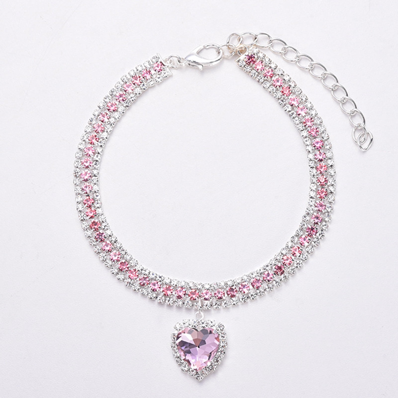 Diamond Pet Collar,Luxury Crystal Collar Love Pendant Necklace Pet ...